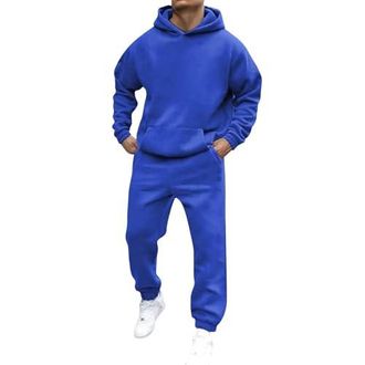 Generic Surv&ecirc;tement Homme Ensemble 2 Pi&egrave;ces Sweats &Agrave; Capuche et Pantalon de Sport Manches Longues Sportswear D&eacute;contract&eacute;e Chaude et Confortable Tenue de Sport