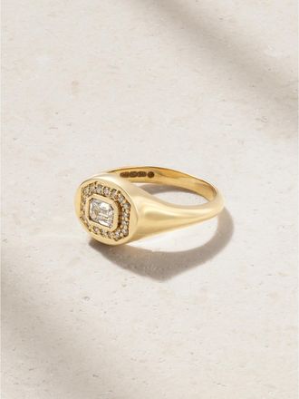 Stone and Strand The Essential Splurge Ring Für Den Kleinen Finger Aus 14 Karat Gold Mit Diamanten