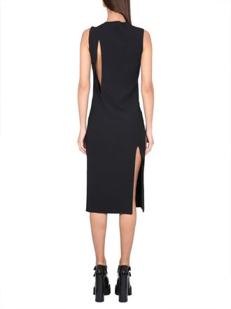 Versace Sleeveless Midi with Cutouts Dress - Black