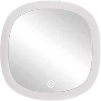 Kleine Wolke Kosmetikspiegel Flexy Cube mit 7-facher Vergrößerung und dimmbarer LED-Beleuchtung, Touch-Bedienung, Durchmesser 21,5 cm, Material: ABS/Glas