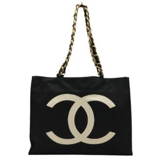 Chanel Pre-owned Nylon Canvas Coco Mark Tote Bag - - Pre-owned - Damen - Schwarzk - ONE SIZE