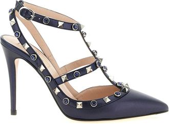 Valentino Garavani Femme, Chaussures, Bleu, Taille: 38 1/2 EU Escarpins Rockstud