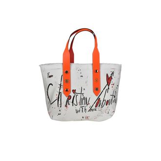Christian Louboutin Femme, Sacs, Blanc, Taille: ONE Size Frangibus Medium Tote Bag