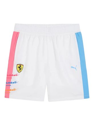 Puma x Ferrari Miami T7 short de sport &agrave; logo contrastant - Blanc