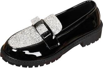 Generic Mocassins confortables &agrave; enfiler pour femme - Paillettes scintillantes - Tendance - Classique - Antid&eacute;rapantes - D&eacute;contract&eacute;es - Chaussures &eacute;paisses p