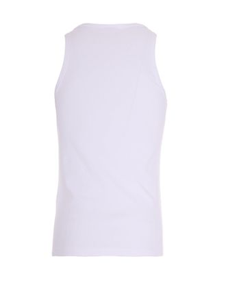 44 Label Group Mens Sleeveless Top White Cotton Stretch Tops