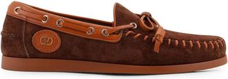 Valentino Garavani Homme, Chaussures, Brun, Taille: 43 EU Mocassins bateau Palm Avenue