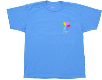 Obey Ruhiges Blau Herren Tee Kurzarm - - Tops - Herren - Blau - XL