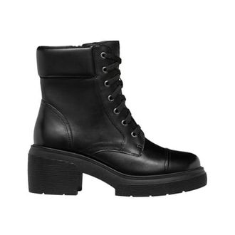 Geox Bottes SPHERICA en cuir lisse noir pour femme, Noir, 39 EU