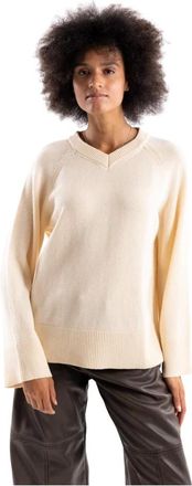 Pinko Pinko - Pull col en V Valencia - Femme - Pulls - Beige - Taille: 36 FR
