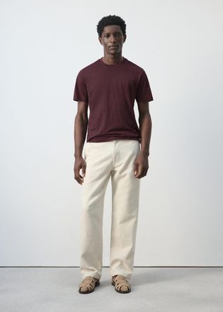 Mango T-shirt slim-fit 100 % coton prune - Homme - XXL - MANGO MAN