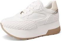 Queen Helena Sneakers Platform Baskets Hautes Casual Léger Femme X32-34, Blanc, 36 EU