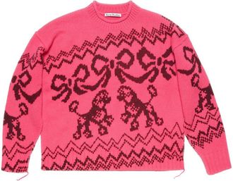 Acne Studios pull à motif jacquard - Rose