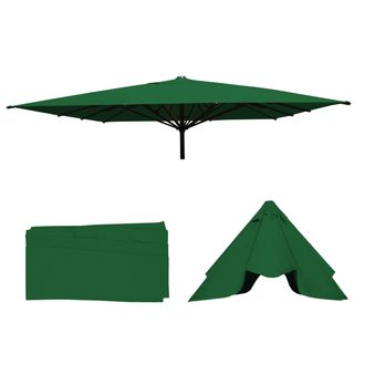 Mendler Ersatz-Bezug f&uuml;r Gastronomie Sonnenschirm HWC-D20, Sonnenschirmbezug Ersatzbezug, 5x5m (&Oslash;7,2m) Polyester - dunkelgr&uuml;n