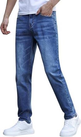 Generic Jean cool et confortable avec poches pour homme, style urbain tendance pour le printemps et lhiver, pantalon décontracté, bleu, XXL