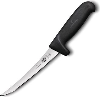 Victorinox by Swiss Army coltello disossatore da cucina Fibrox Safety Grip, con lama stretta e ricurva da 12 cm