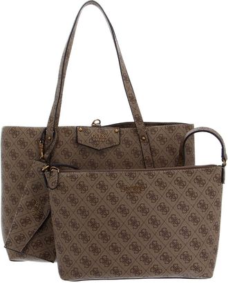 Guess Guess Damen ECO Brenton Tote Tragetasche, Latte-Logo