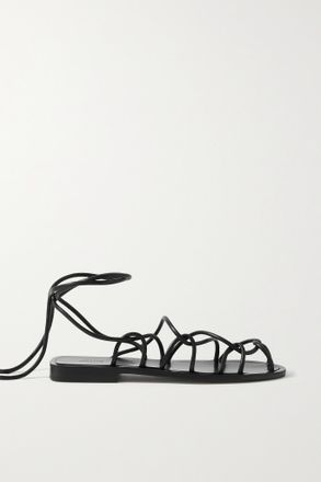 Khaite Lyon Sandalen Aus Leder - Schwarz