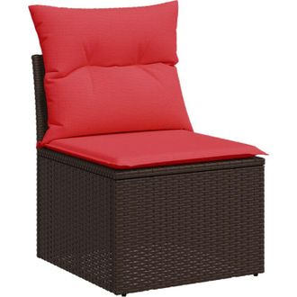 vidaXL Canap&eacute; de jardin avec coussin Marron 55 x 62 x 69cm polyrotin Vidaxl
