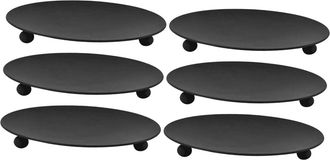 Amosfun Kerzenhalter-Set Aus Eisen 6-teilig Kreativ Dekorativ Kerzenst&auml;nder Platte F&uuml;r Veranstaltungen