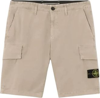 Stone Island Homme, Shorts, Beige, Taille: W33 Cotton Stretch Broken Twill Shorts