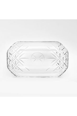 Van Well Servierplatte Timeless, Klar, Glas, rechteckig, 30.5x3.3x18.2 cm, lebensmittelecht, stapelbar, Tischkultur & Servieren, Servierplatten