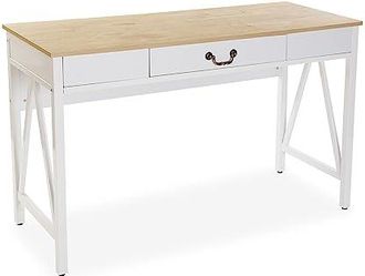 VERSA Christoph Schreibtisch f&uuml;r den Computer, Arbeitstisch Kompakter Tisch B&uuml;ro, mit Schublade, Ma&szlig;nahmen (H x L x B) 76 x 45 x 120 cm, Holz und Metall, Fa