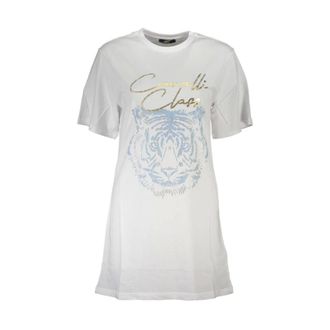 Cavalli Femme, Tops, Blanc, Taille: 42 FR T-shirt à manches courtes