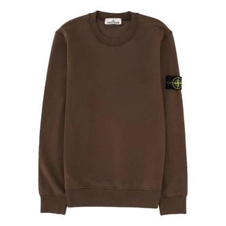 Stone Island Homme, Sweatshirts et sweats &agrave; capuche, Brun, Taille: S SweaT-shirt ras du cou en coton