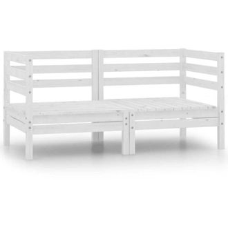 vidaXL Vidaxl - Canap&eacute;s dangle de jardin 2 pcs Blanc Bois de pin massif
