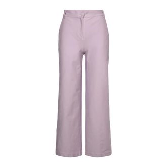 Max Mara Cropped Elastische Baumwollhose - - Trousers - Damen - Lila - S