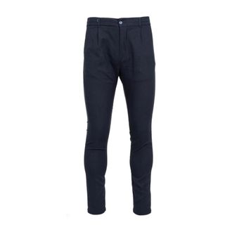 Cruna Blaue Leinenmischungshose - - Trousers - Herren - Blau - 2XL