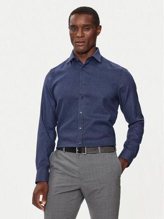 Michael Kors Hemd MK0DS01368 Dunkelblau Regular Fit