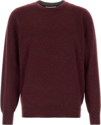 Brunello Cucinelli Homme, Pulls, Brun, Taille: L Pull en Cachemire M&eacute;lang&eacute;
