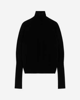 Arket Rollkragenpullover Aus Merinowolle -Schwarz