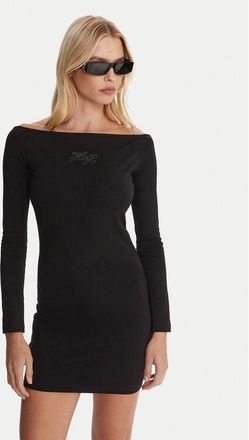 HUGO BOSS Kleid für den Alltag Noffal_B 50546941 Schwarz Slim Fit