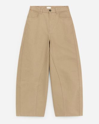Arket Barrel-Hose Aus Baumwolle -Beige