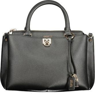 Guess Femme, Sacs, Noir, Taille: ONE Size Sac &agrave; main en polyur&eacute;thane