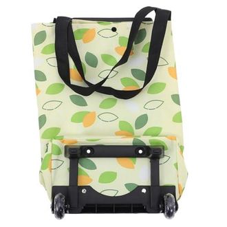 Soimiss Chariot Course Pliable avec Roulettes Sac Cabas Réutilisable Capacité Spacieuse Trolley Portable Pliant Sac Courses Robuste et Léger pour Shopping et 