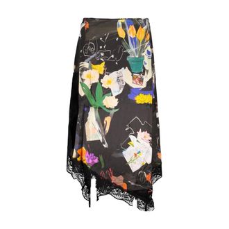 Desigual Femme, Jupes, Multicolore, Taille: 36 FR FAL Vent Arty Long Skirt
