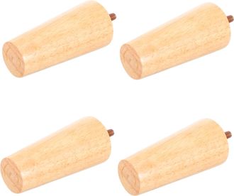 DOITOOL 4stücke Holzbeine Für Möbel Aus Naturholz Handpoliert Glatte Oberfläche Installieren Mit Bodenschutzpolstern