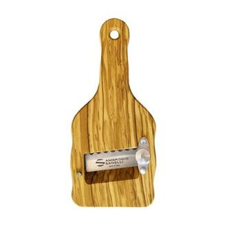 Sanelli Ambrogio 1741.000 Affettatartufi Feinhobel Olivenholz mit Wellenschliff, Holz, Braun, 23.0 x 9.0 x 2.5 cm