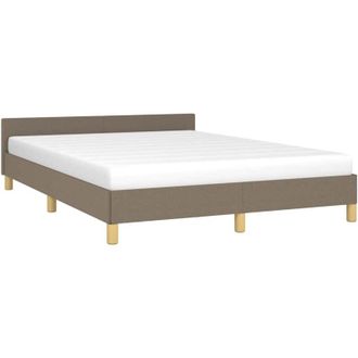 vidaXL Bettgestell ohne Matratze Taupe 140x190 cm Stoff Vidaxl