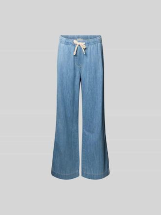 Juvia Wide Leg Stoffhose in Denim-Optik