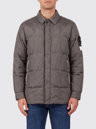 Stone Island Gef&uuml;tterte Daunenjacke aus recyceltem Nylon mit ikonischem Compass-Logo