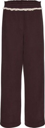 Magda Butrym Femme, Pantalons, Brun, Taille: 36 FR Pantalon en Coton Marron