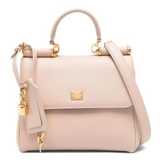 Dolce & Gabbana My Sicily Plong&eacute; Kalbsleder Tasche - - Bags - Damen - Rosa - ONE SIZE