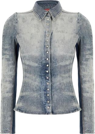Diesel Femme, Blouses et Chemises, Bleu, Taille: 42 FR Chemise De-Masly