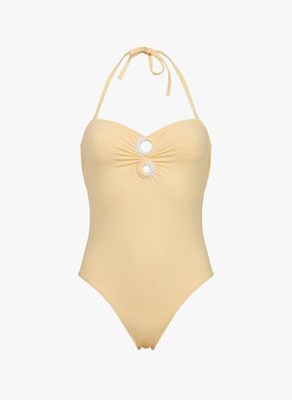 D Nu D Maillot de bain une pi&egrave;ce bustier &agrave; d&eacute;tail macram&eacute;