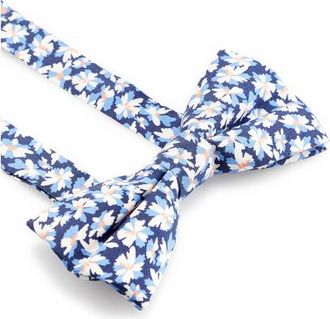 Au Printemps Paris Noeud papillon &agrave; imprim&eacute; en satin de soie